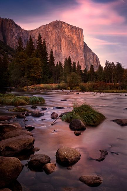 Valley View Sunset, Fall | Valley View, Yosemite Valley | Fred Mertz ...