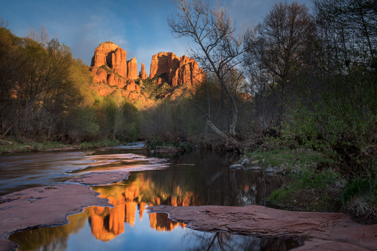 Sunset, Red Rock Crossing | Sedona, AZ | Fred Mertz Photography